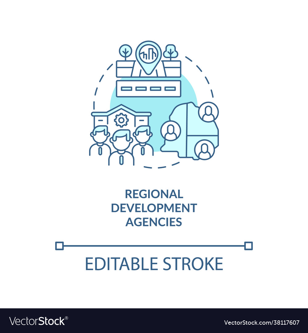 Regional development agencies concept icon Vector Image Regional development agencies concept icon Vector Image