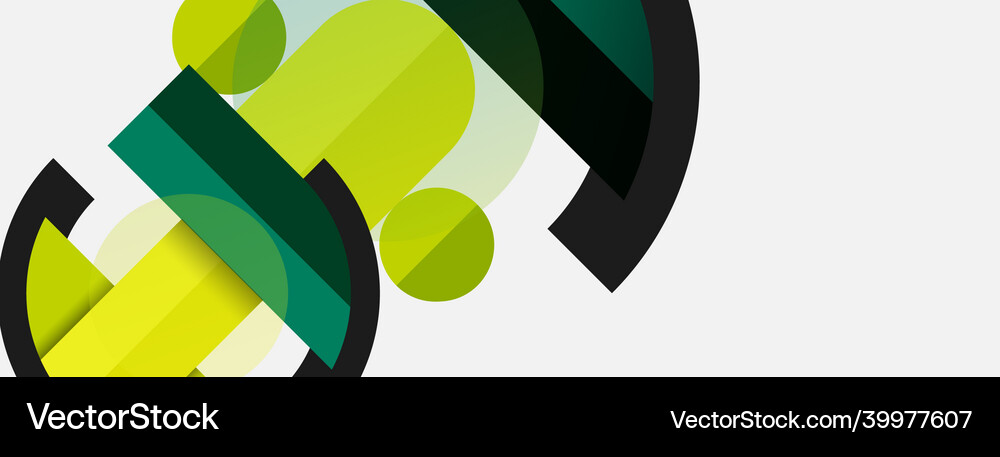 Round geometric shapes lines and circles Vector Image