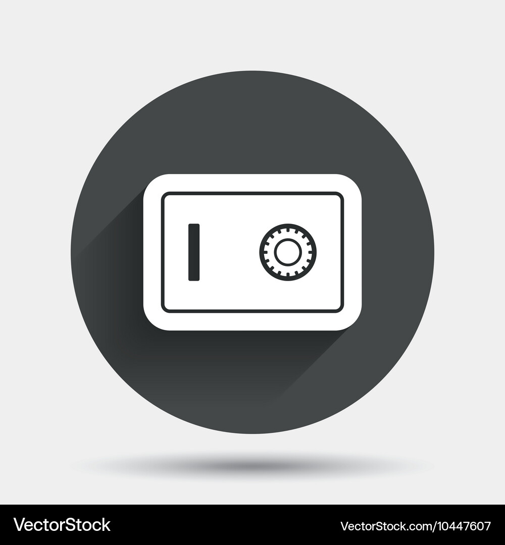 Safe sign icon deposit lock symbol Royalty Free Vector Image