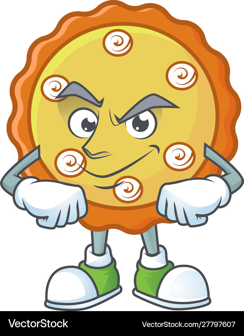 Smirking sweet apple pie with fruit fresh Vector Image