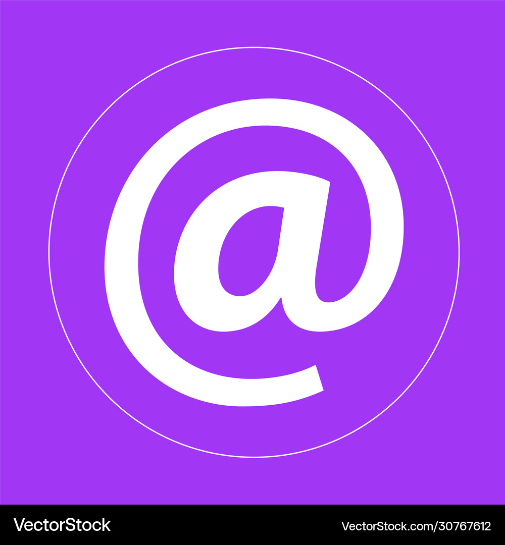 Email sign icon in trendy flat style isolated Vector Image