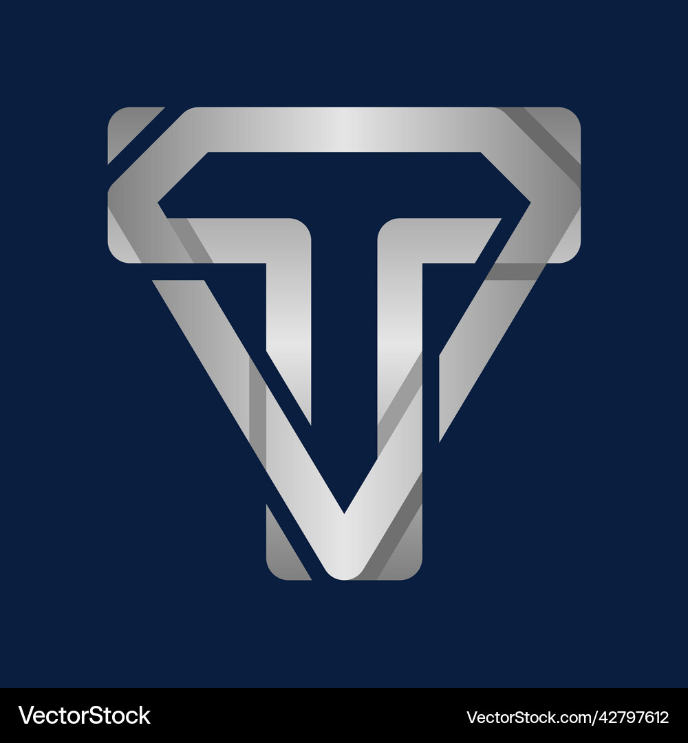 Letter t diamond business logo design Royalty Free Vector