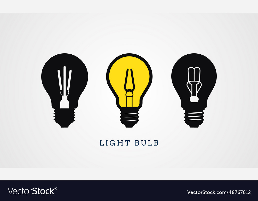 Light bulb design minimal and simple Royalty Free Vector