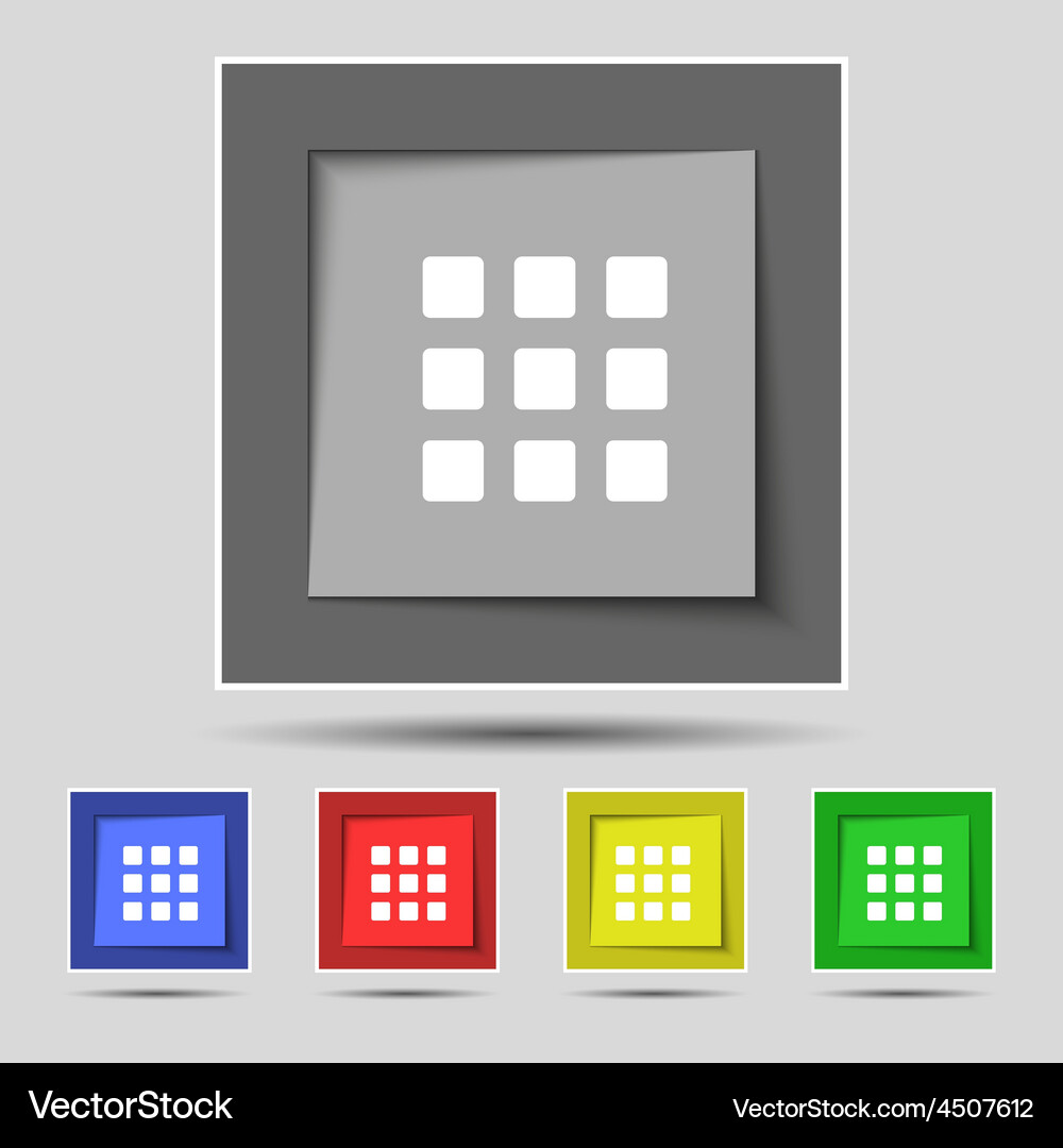 List menu content view options icon sign Vector Image