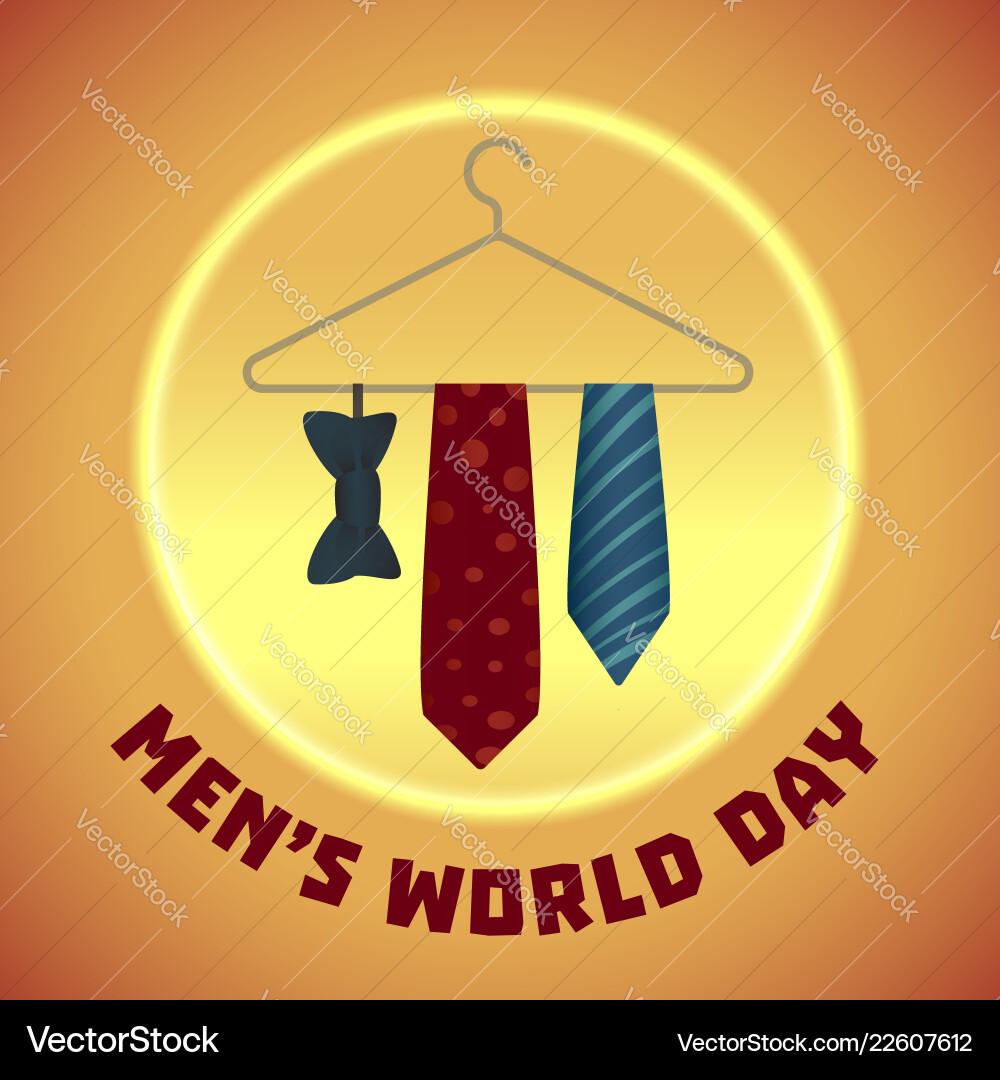 Men world day concept background cartoon style Vector Image