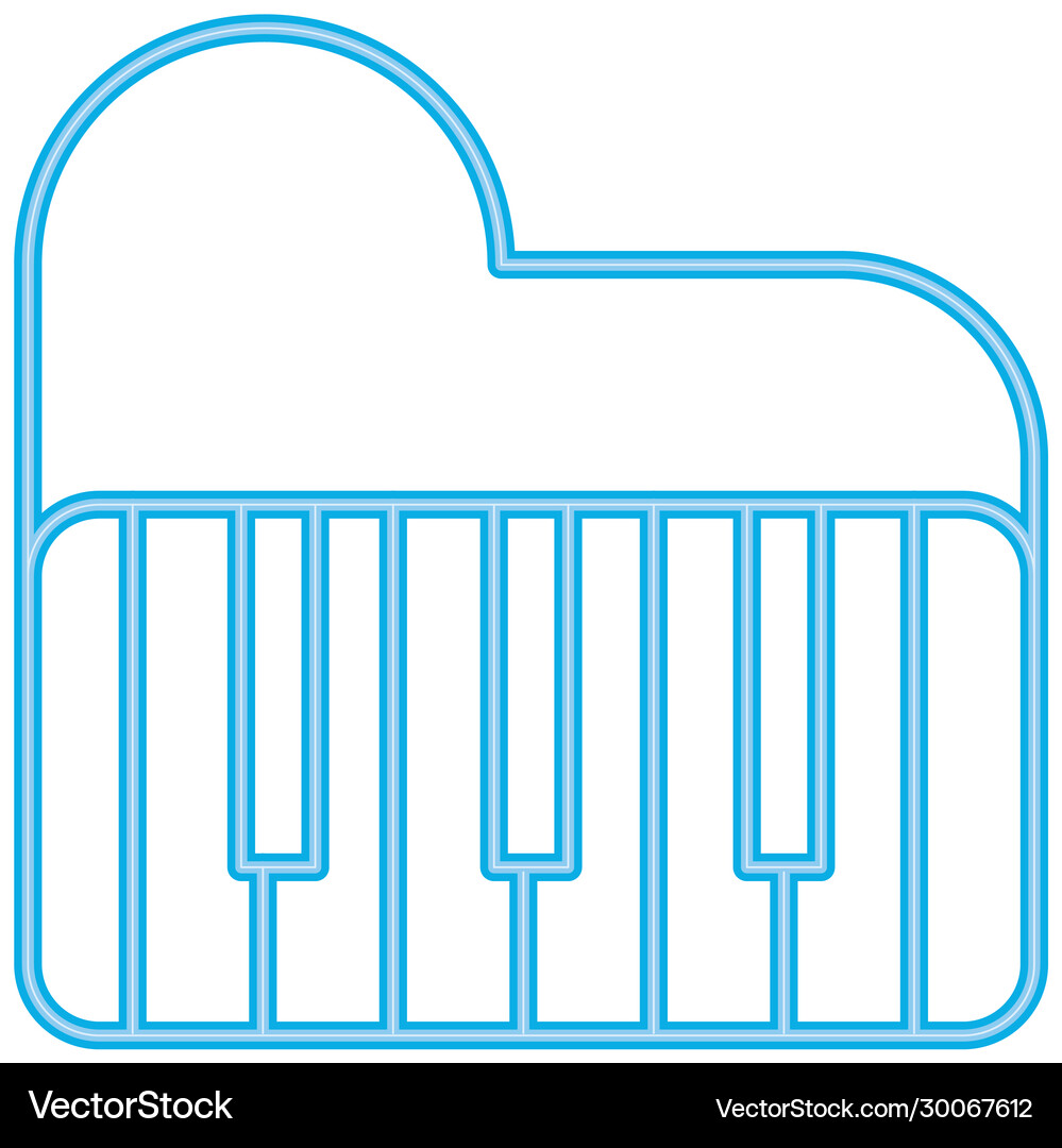 Piano instrument musical isolated icon Royalty Free Vector
