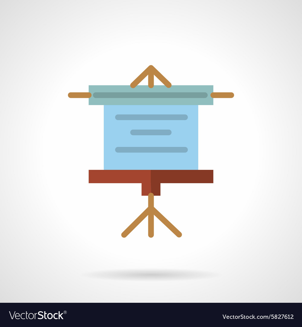 Projector screen flat icon Royalty Free Vector Image