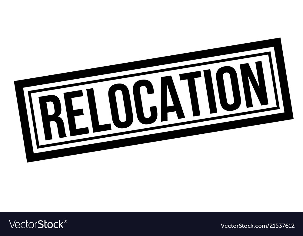 Relocation typographic stamp Royalty Free Vector Image