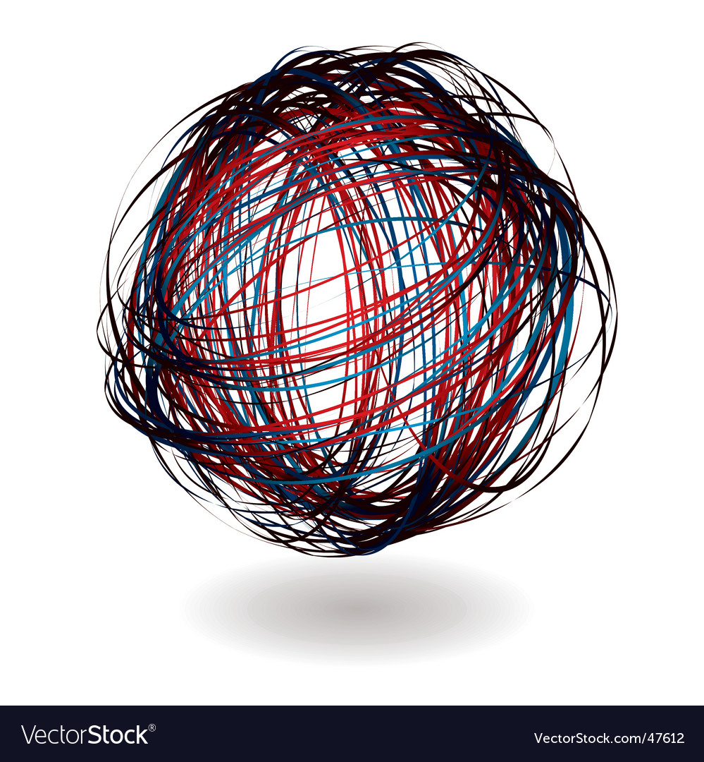 Scribble ball Royalty Free Vector Image - VectorStock
