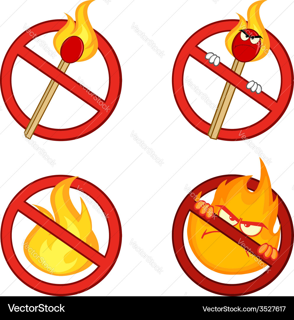 Cartoon flame and fire design Royalty Free Vector Image