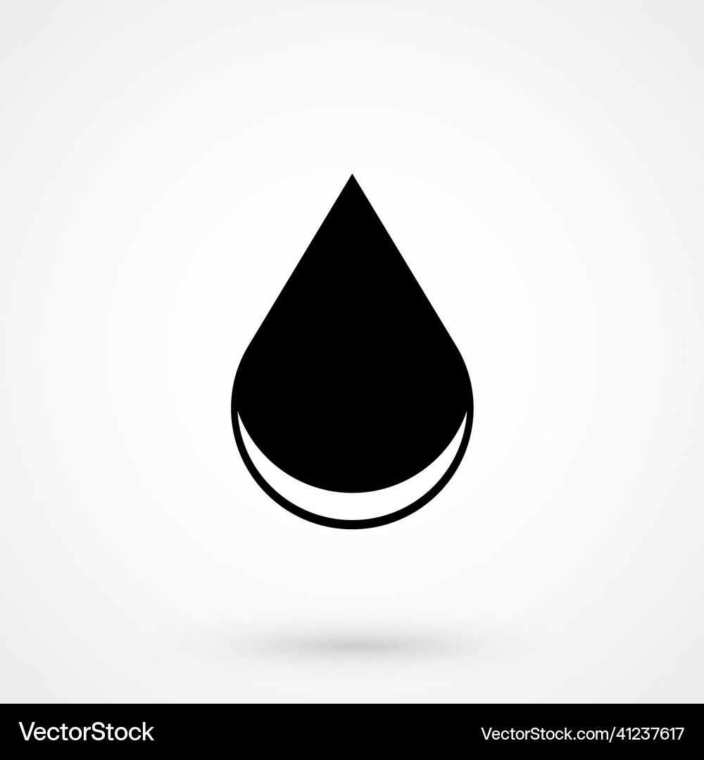 Drop icon water and oil symbol flat Royalty Free Vector
