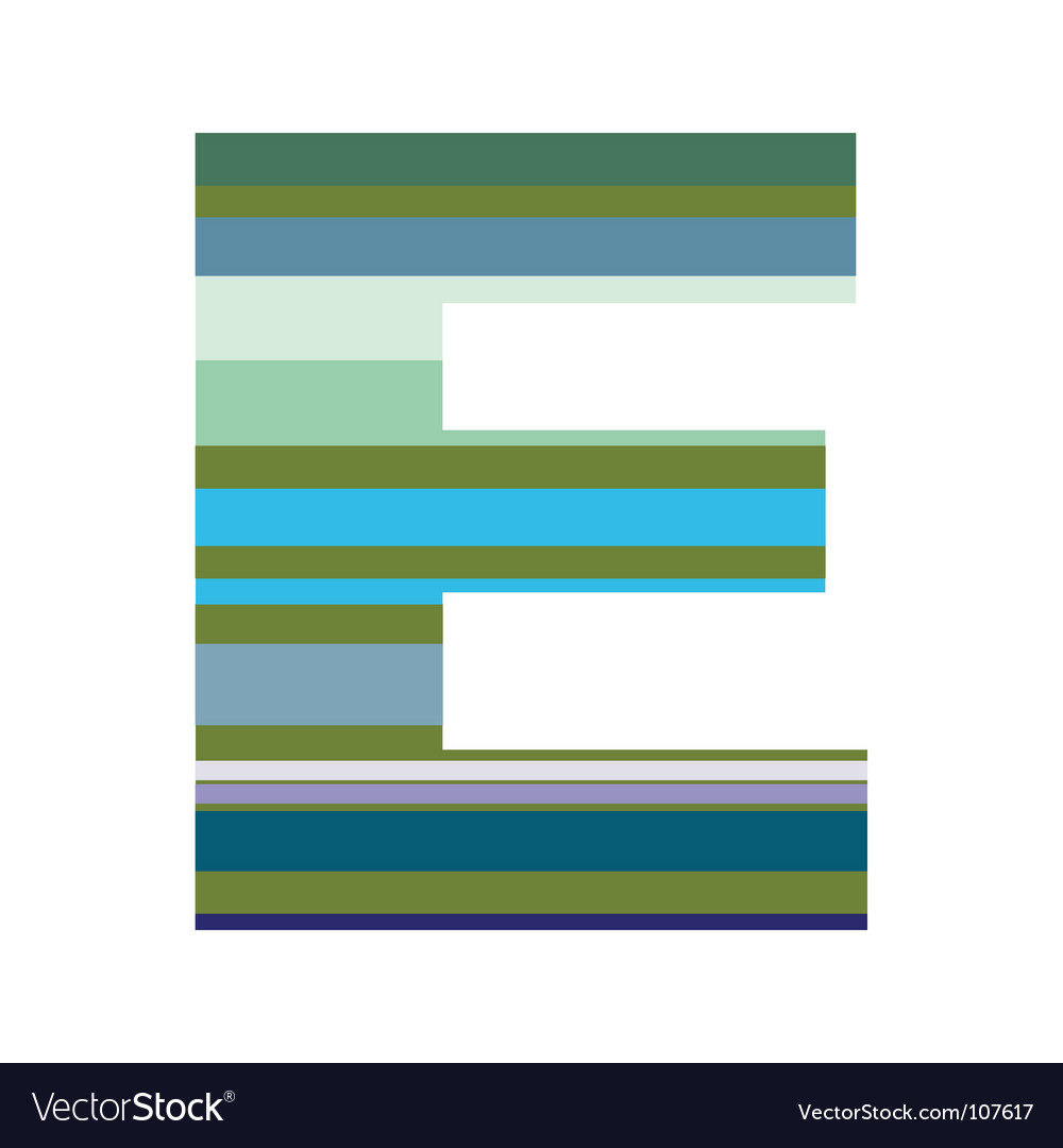 E Royalty Free Vector Image - VectorStock