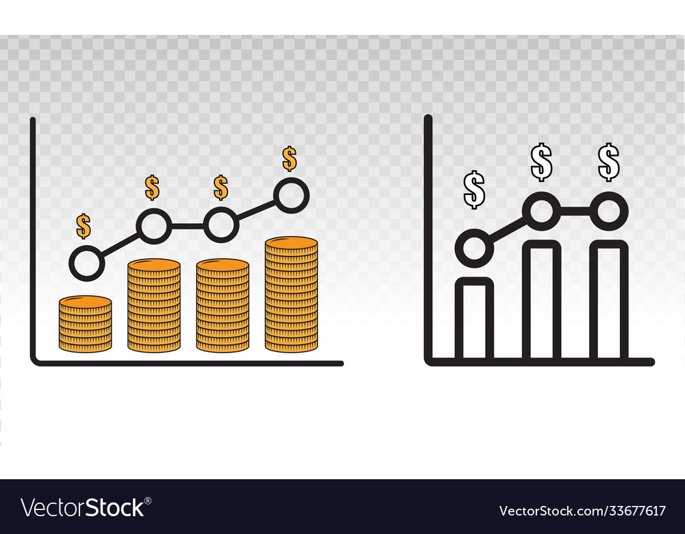 Financial income earnings analytics graph Vector Image Financial income earnings analytics graph Vector Image