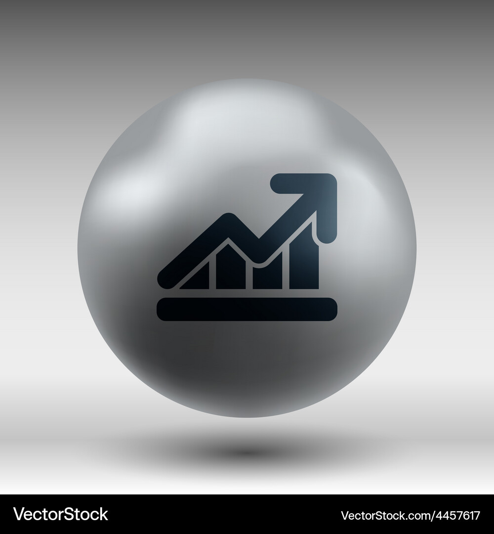 Infographic chart icon graph market business Vector Image