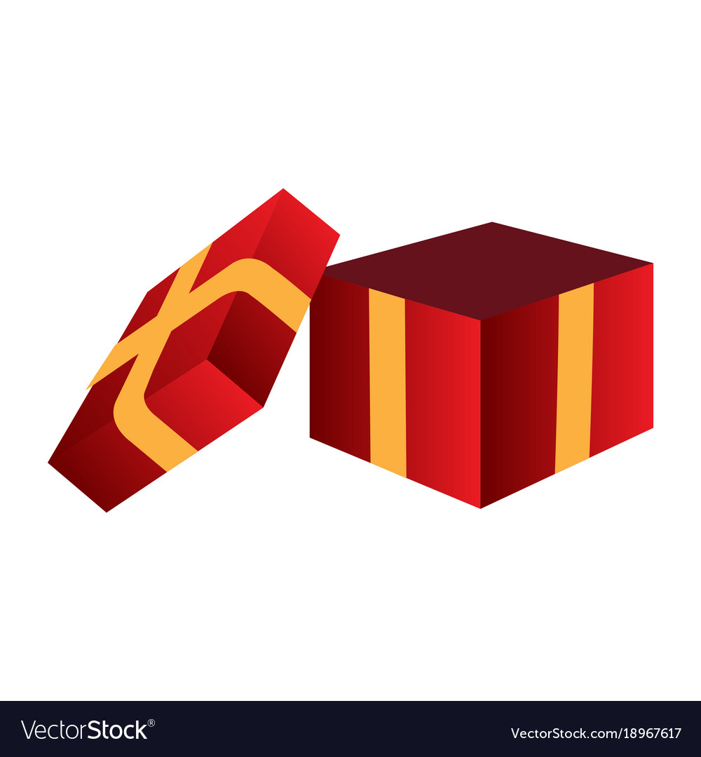 Isolated empty present Royalty Free Vector Image