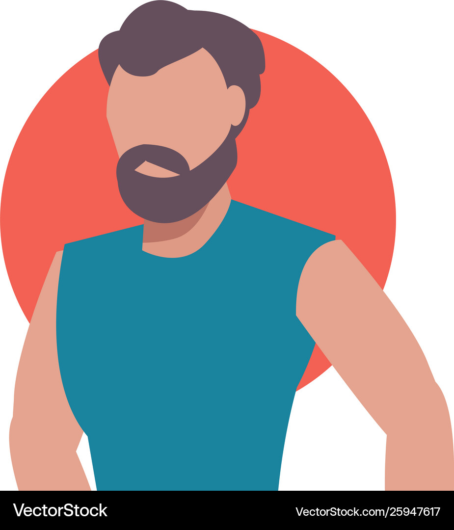 Man character portrait cartoon design Royalty Free Vector