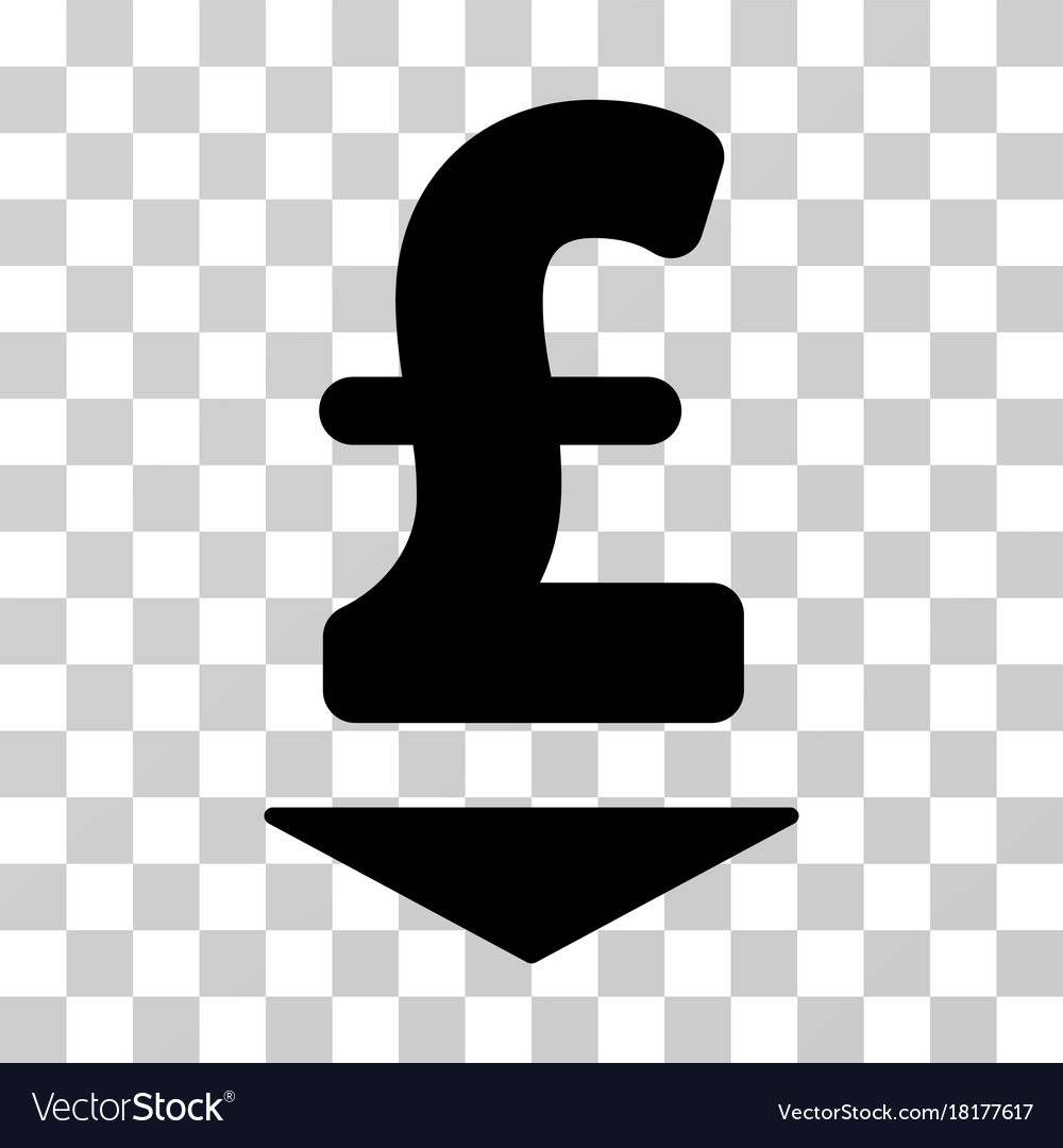 Pound down icon Royalty Free Vector Image - VectorStock