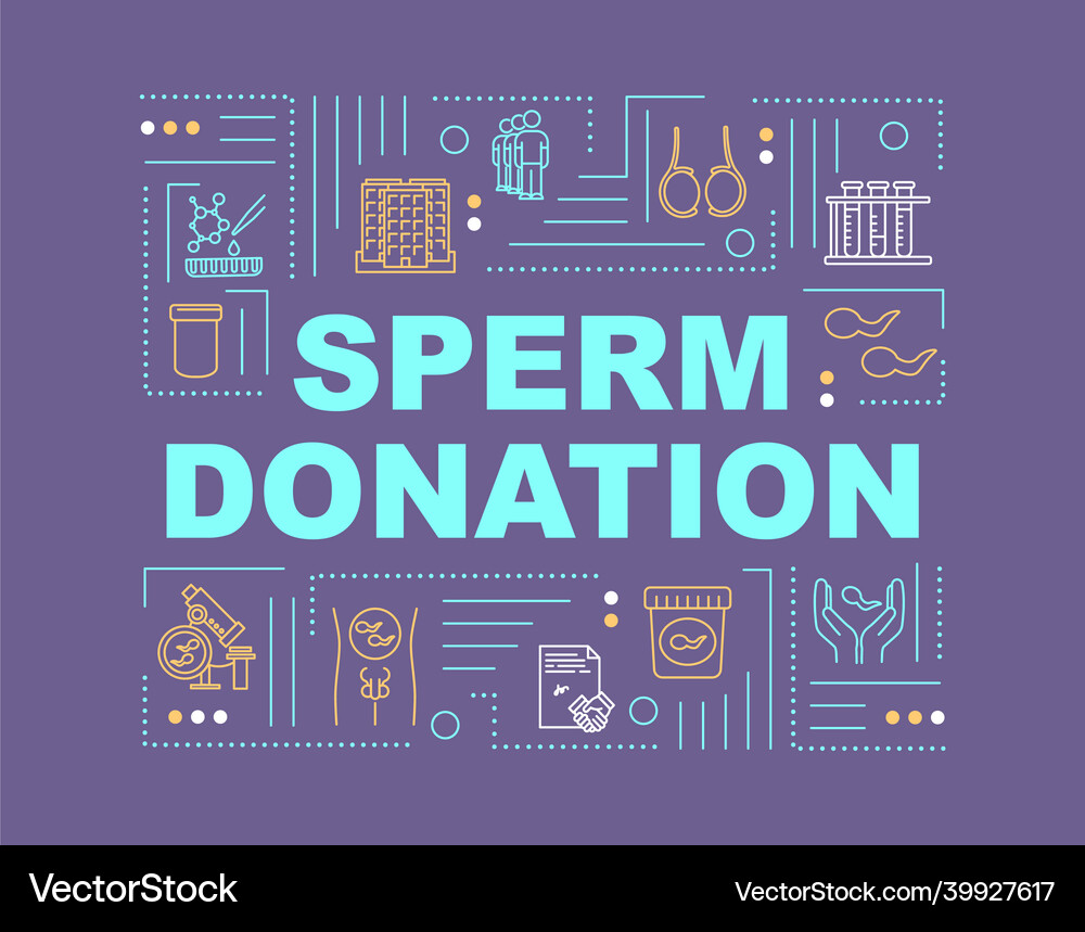 Sperm donation word concepts banner reproductive Vector Image