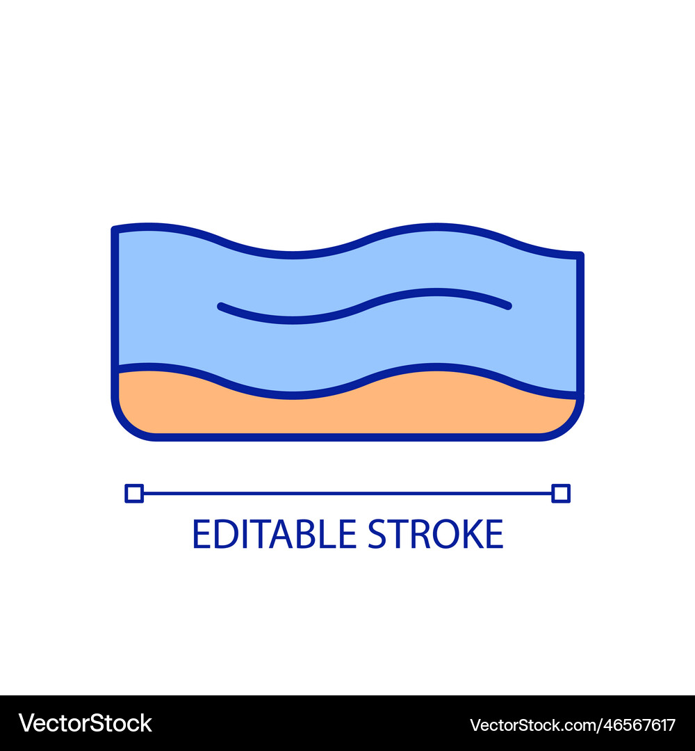 Surface water supply rgb color icon Royalty Free Vector