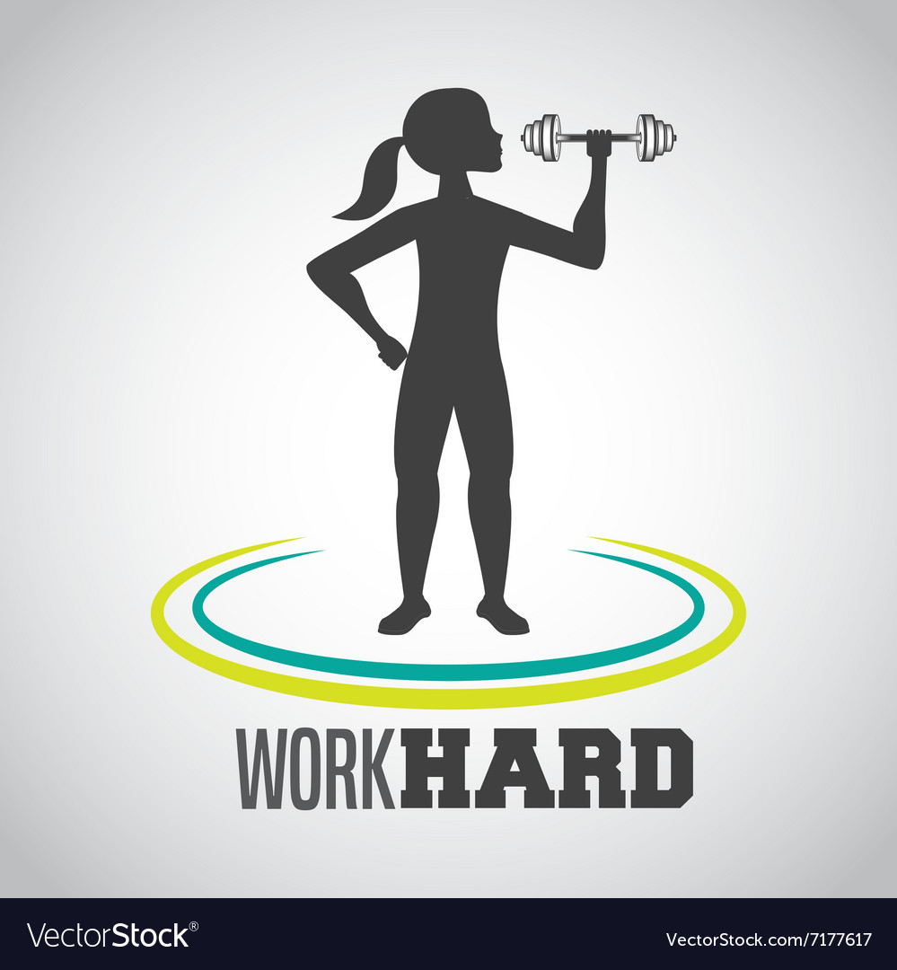 Work hard design Royalty Free Vector Image - VectorStock