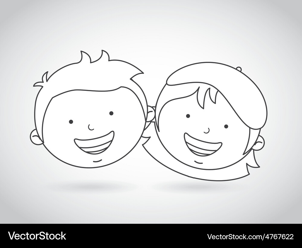 Cute children Royalty Free Vector Image - VectorStock