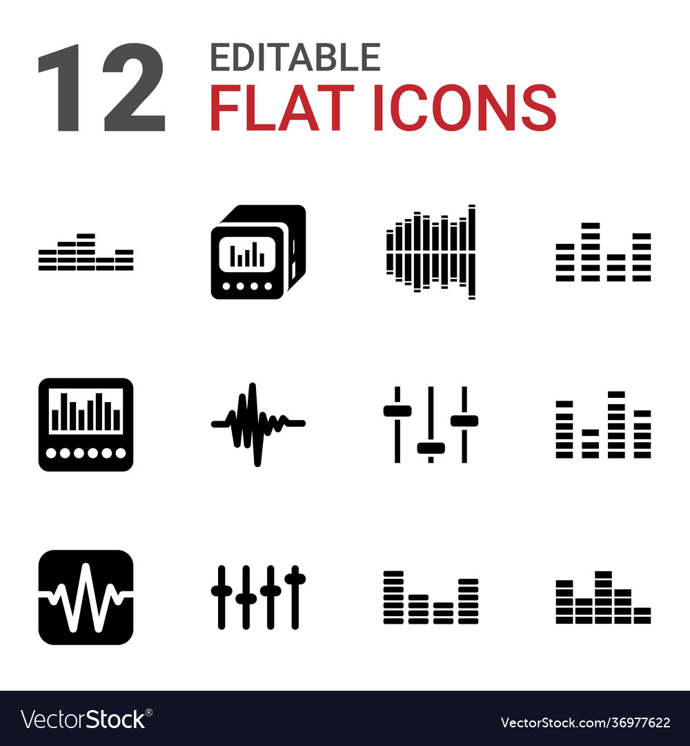 Equalizer icons Royalty Free Vector Image - VectorStock