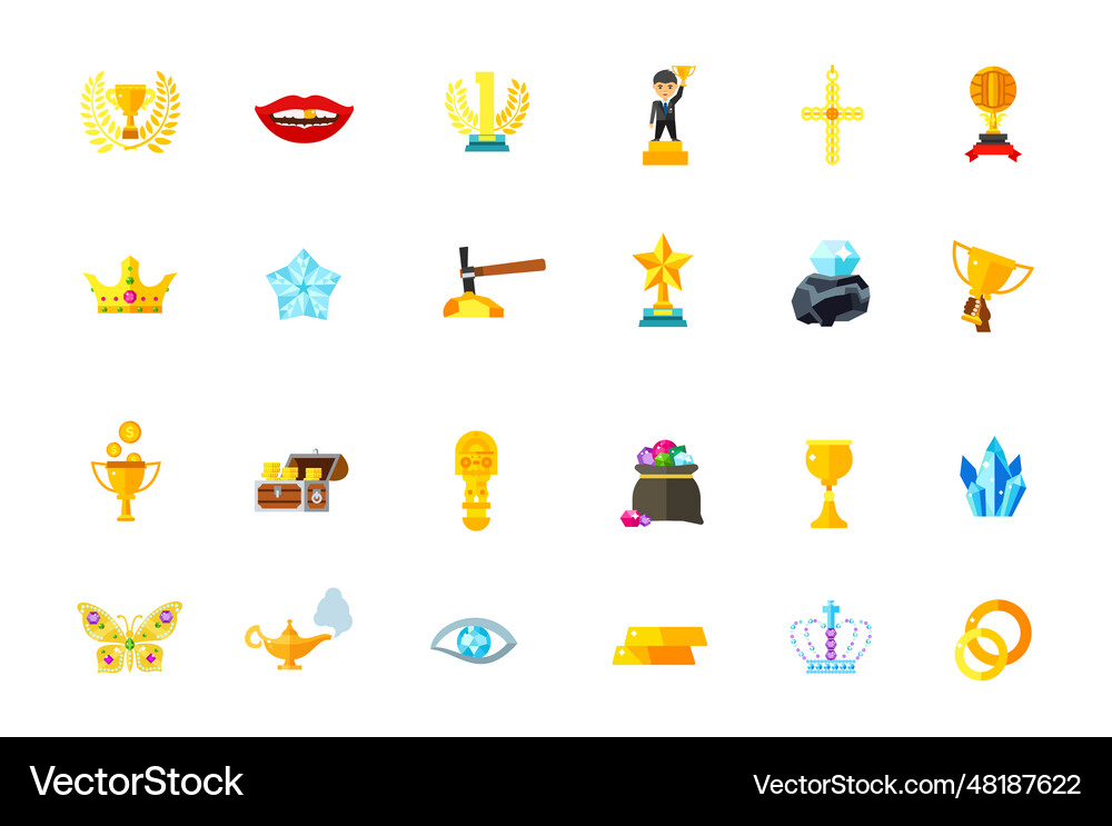 Jewelry and gold icon set Royalty Free Vector Image