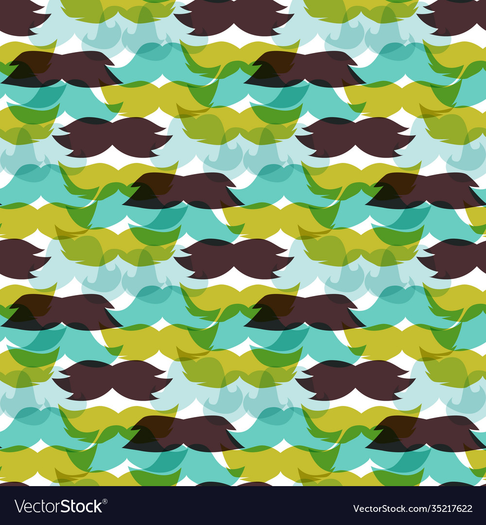 Mustaches seamless pattern Royalty Free Vector Image