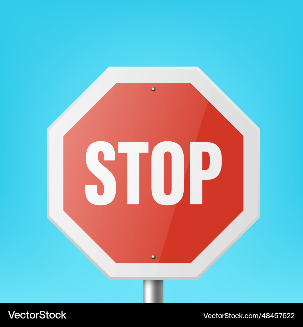 Red and white round prohibition sign icon Vector Image