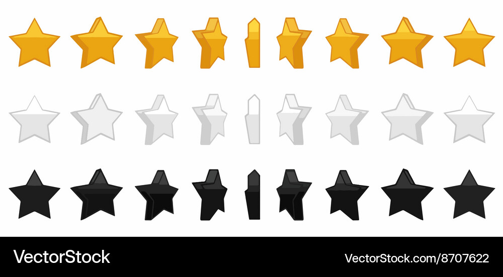 Star Burst Animation Set Royalty Free Vector Image