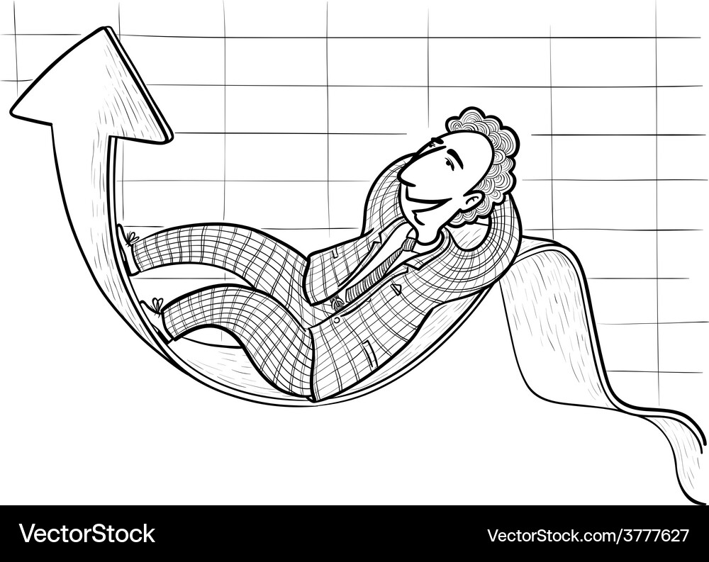 Ascending arrow Royalty Free Vector Image - VectorStock