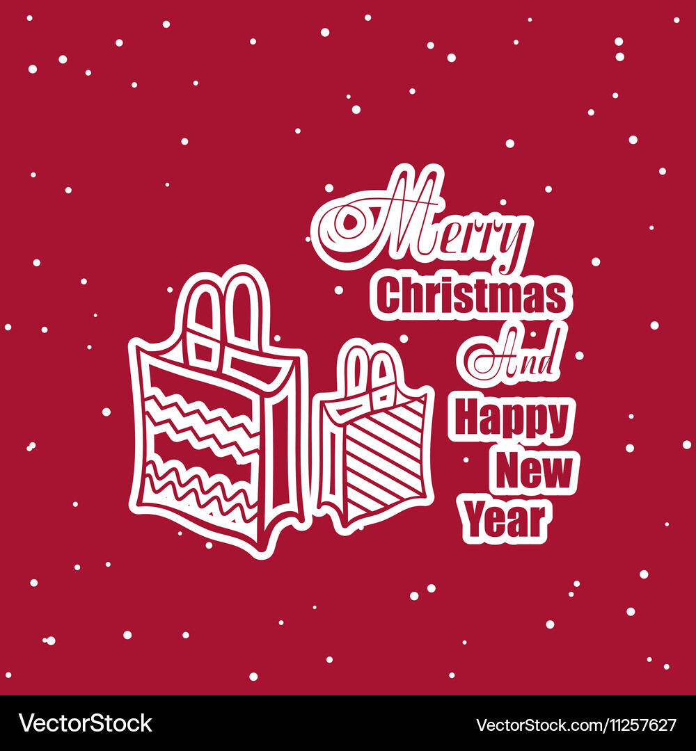 Christmas sticker gifts Royalty Free Vector Image