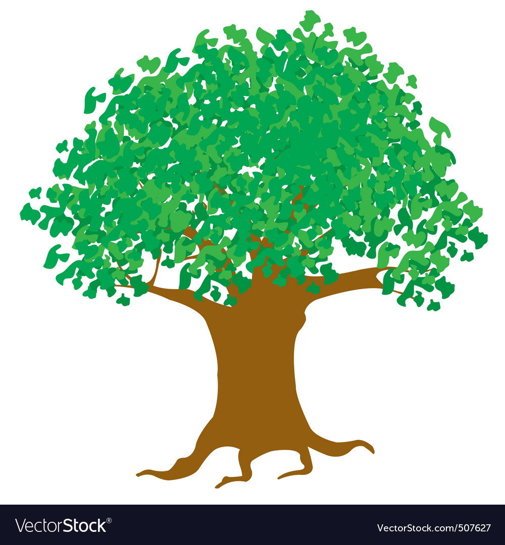 Green tree Royalty Free Vector Image - VectorStock