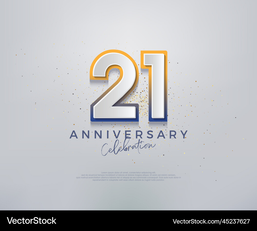 Modern and colorful premium design for 21st Vector Image