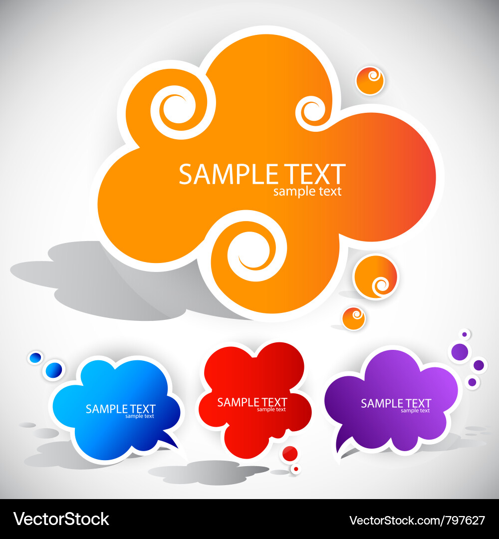 Paper cloud bubble for speech Royalty Free Vector Image