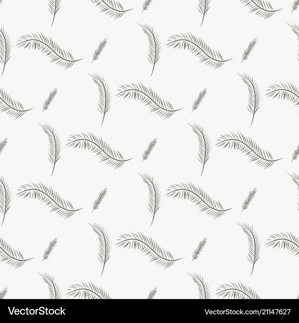 Seamless of feather style set texture line Vector Image