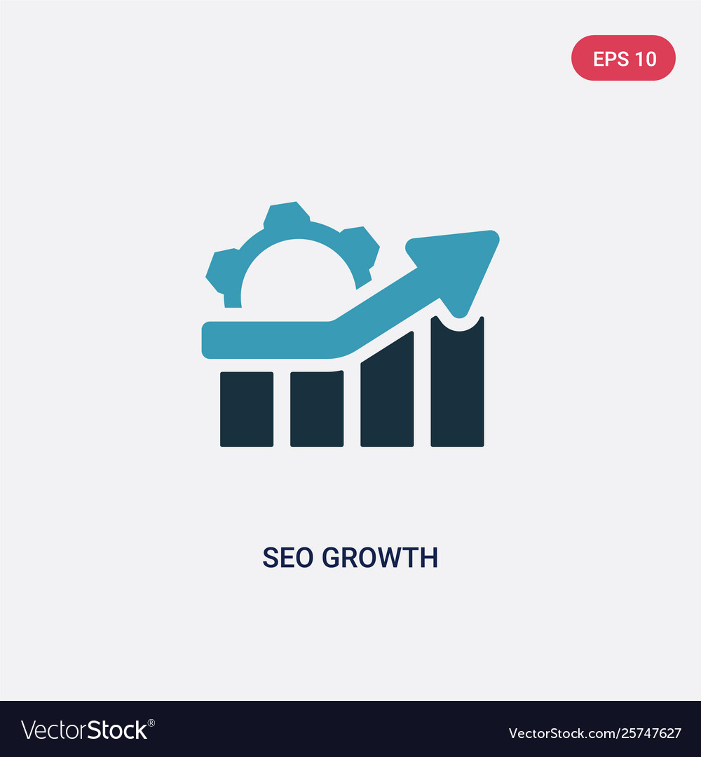 Two color seo growth icon from programming Vector Image