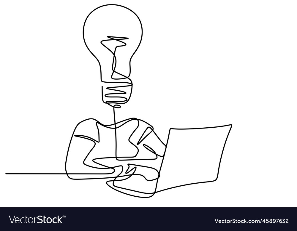Continuous line art or one drawing Royalty Free Vector Image