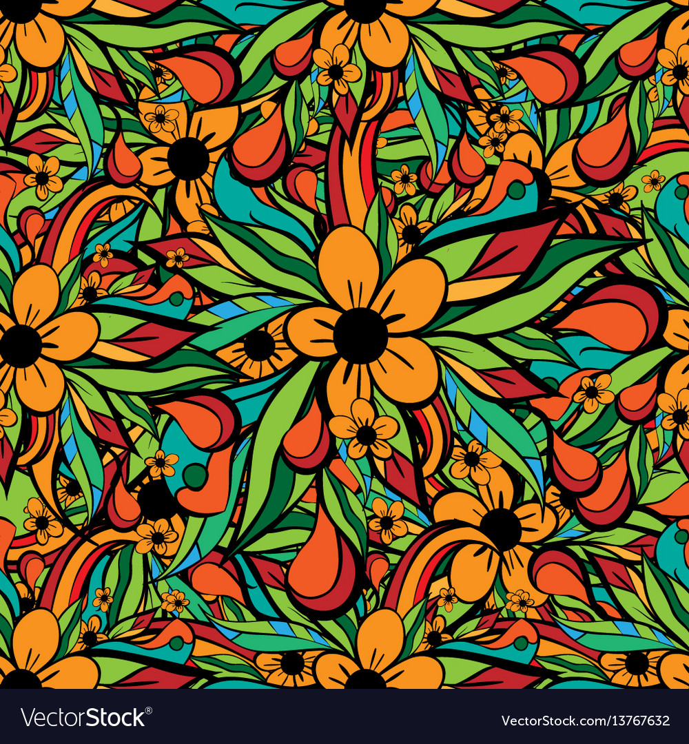 Doodle seamless pattern Royalty Free Vector Image