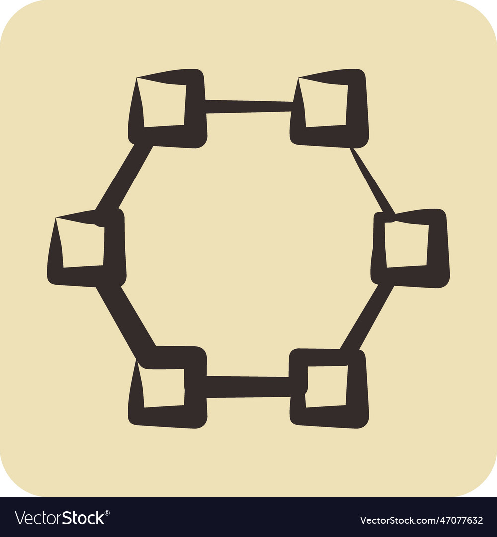 Icon draw polygon related to graphic design tools Vector Image