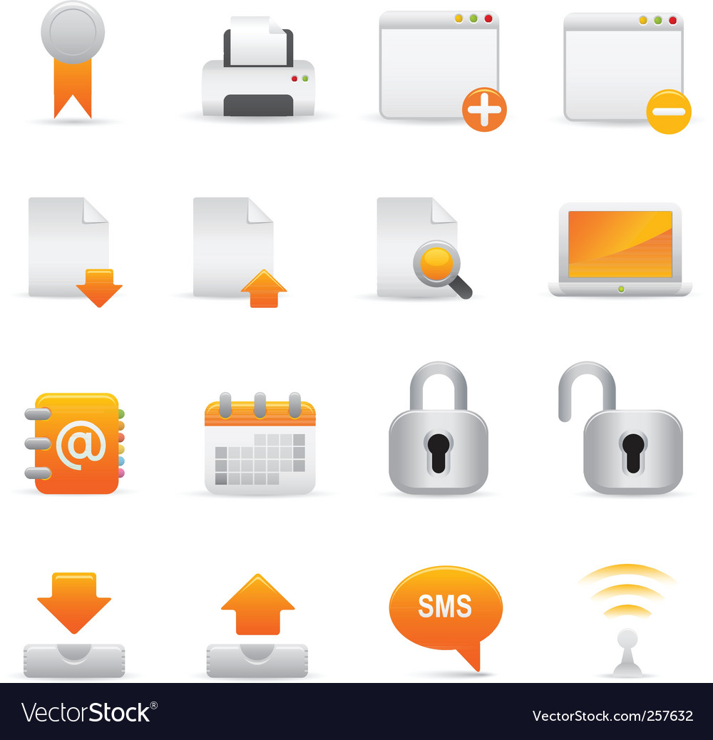 Internet icons Royalty Free Vector Image - VectorStock