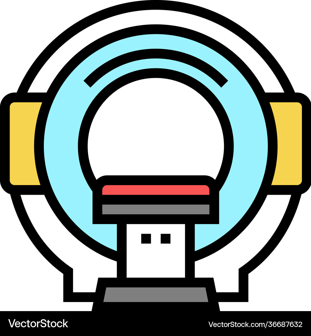 Mri radiology equipment color icon Royalty Free Vector Image