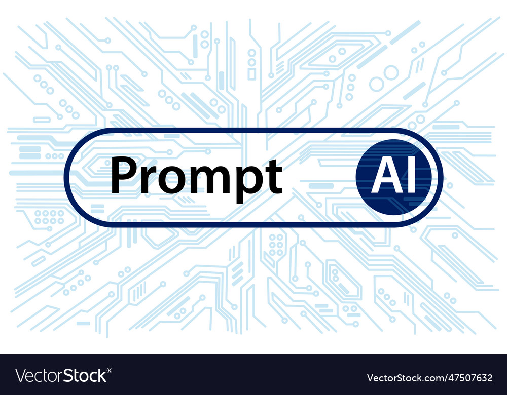 Prompt conversational chat query ai artificial Vector Image Prompt conversational chat query ai artificial Vector Image