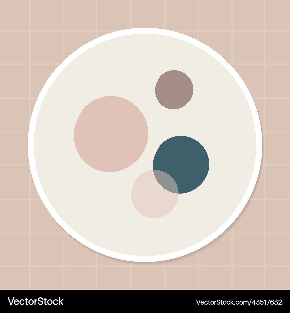 Round doodle social story highlight sticker Vector Image