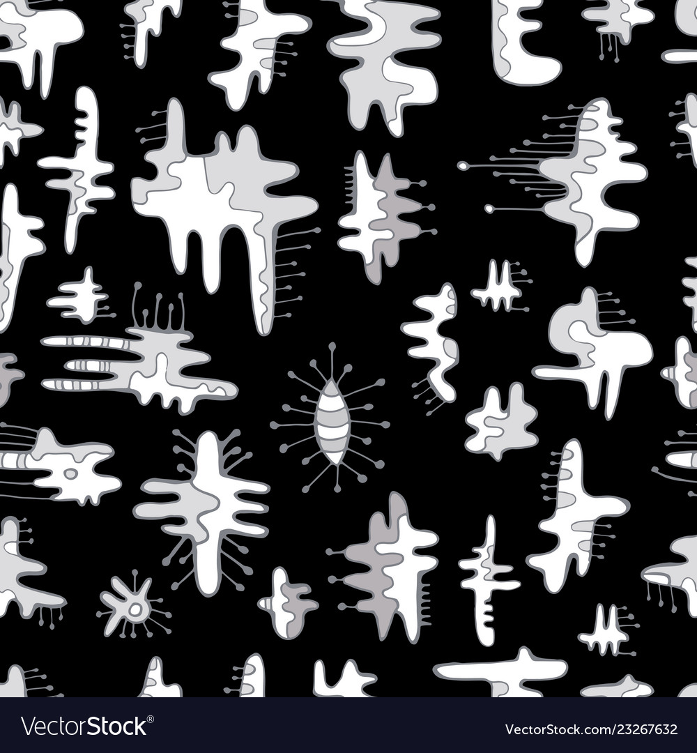 Seamless Monochrome Pattern Abstract Design Vector Image