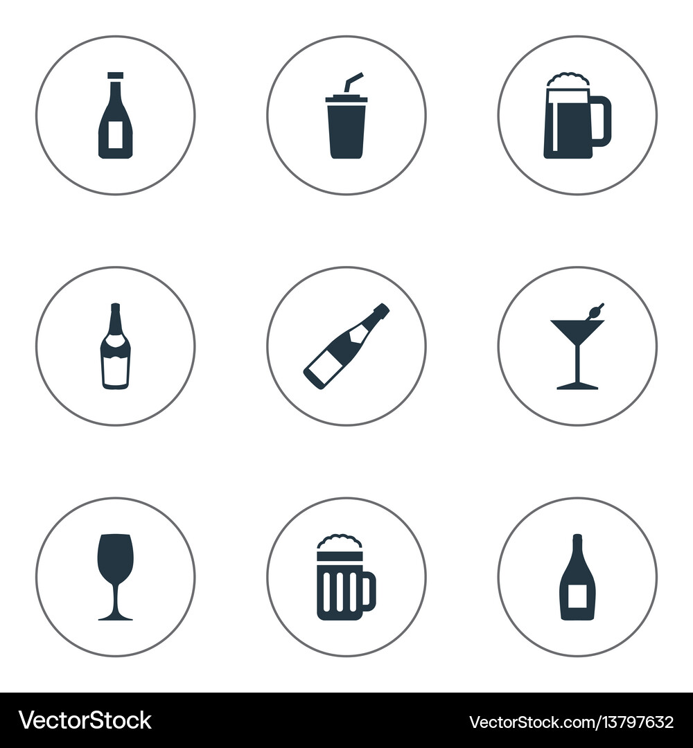 Set of simple water icons Royalty Free Vector Image