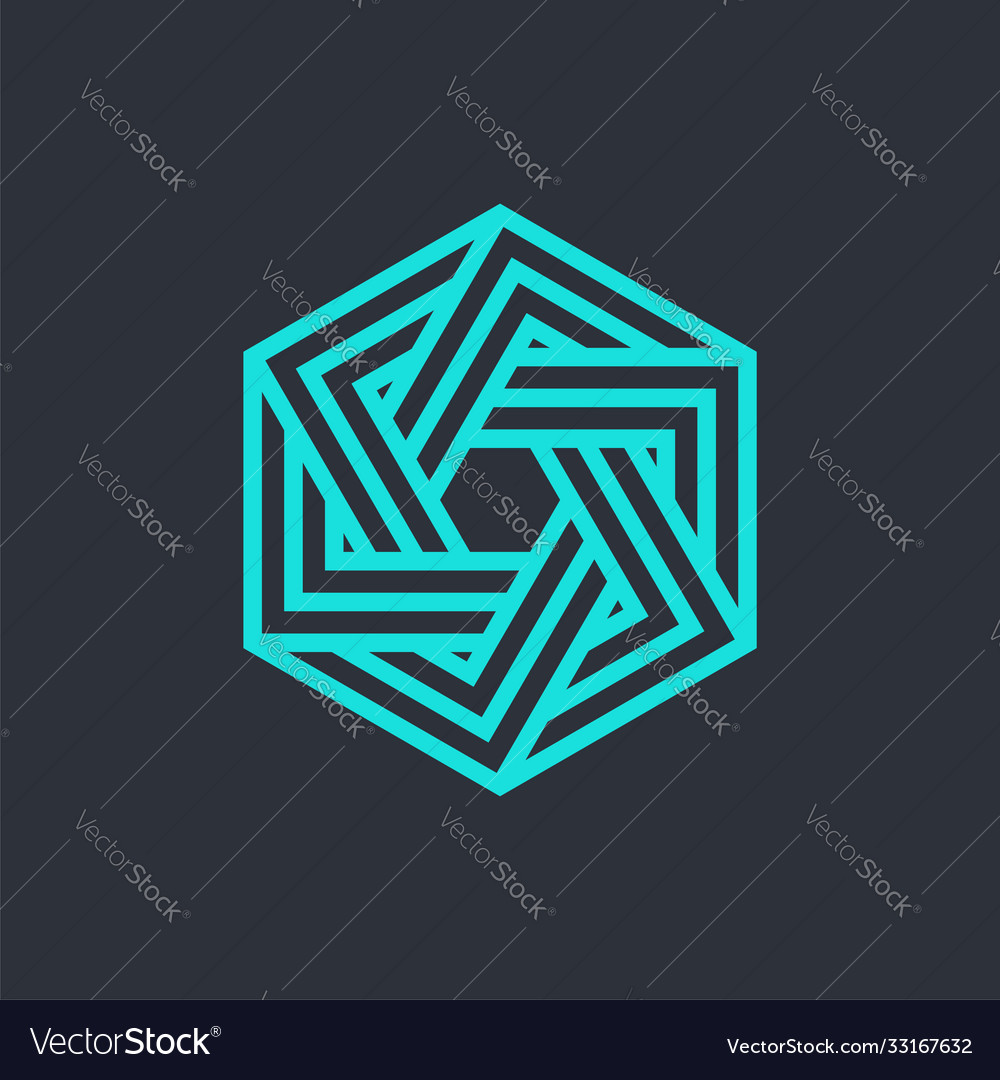 Tech cube logo design template Royalty Free Vector Image