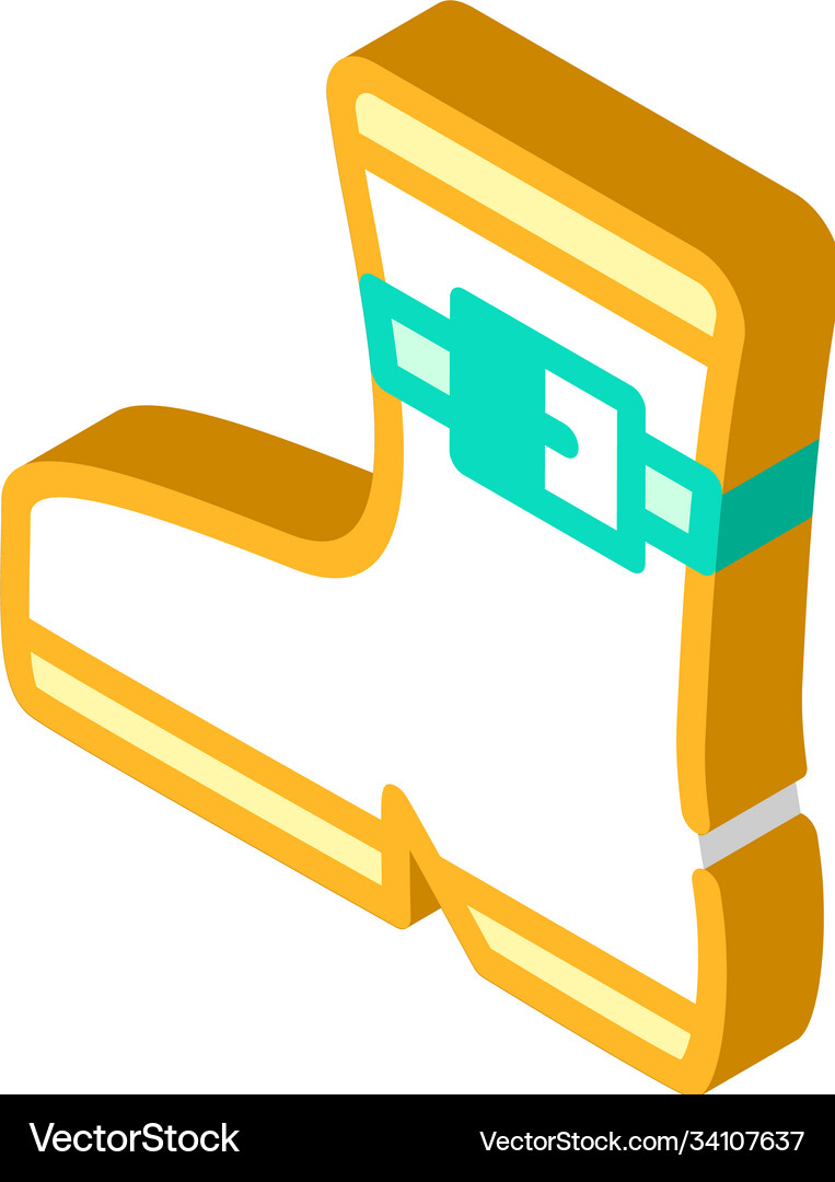 Autumn shoe isometric icon color Royalty Free Vector Image