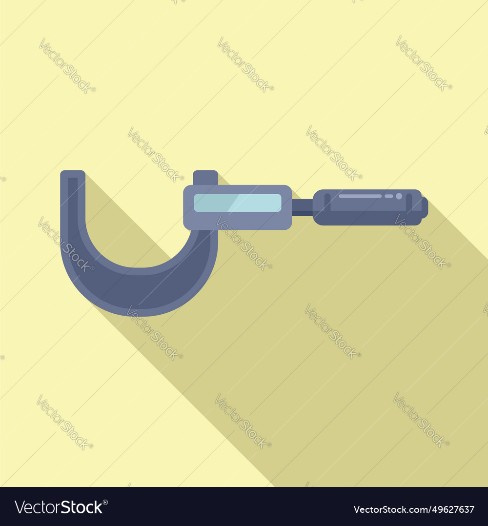 Digital micrometer icon flat scale object Vector Image