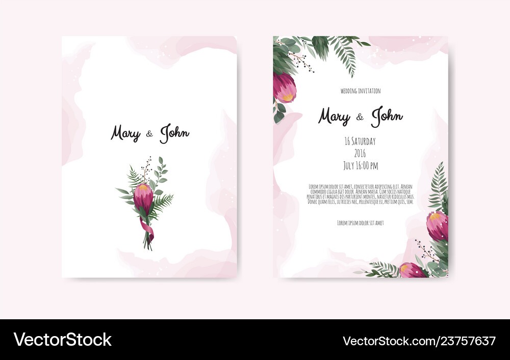 Floral botanical card design with leaves Vector Image